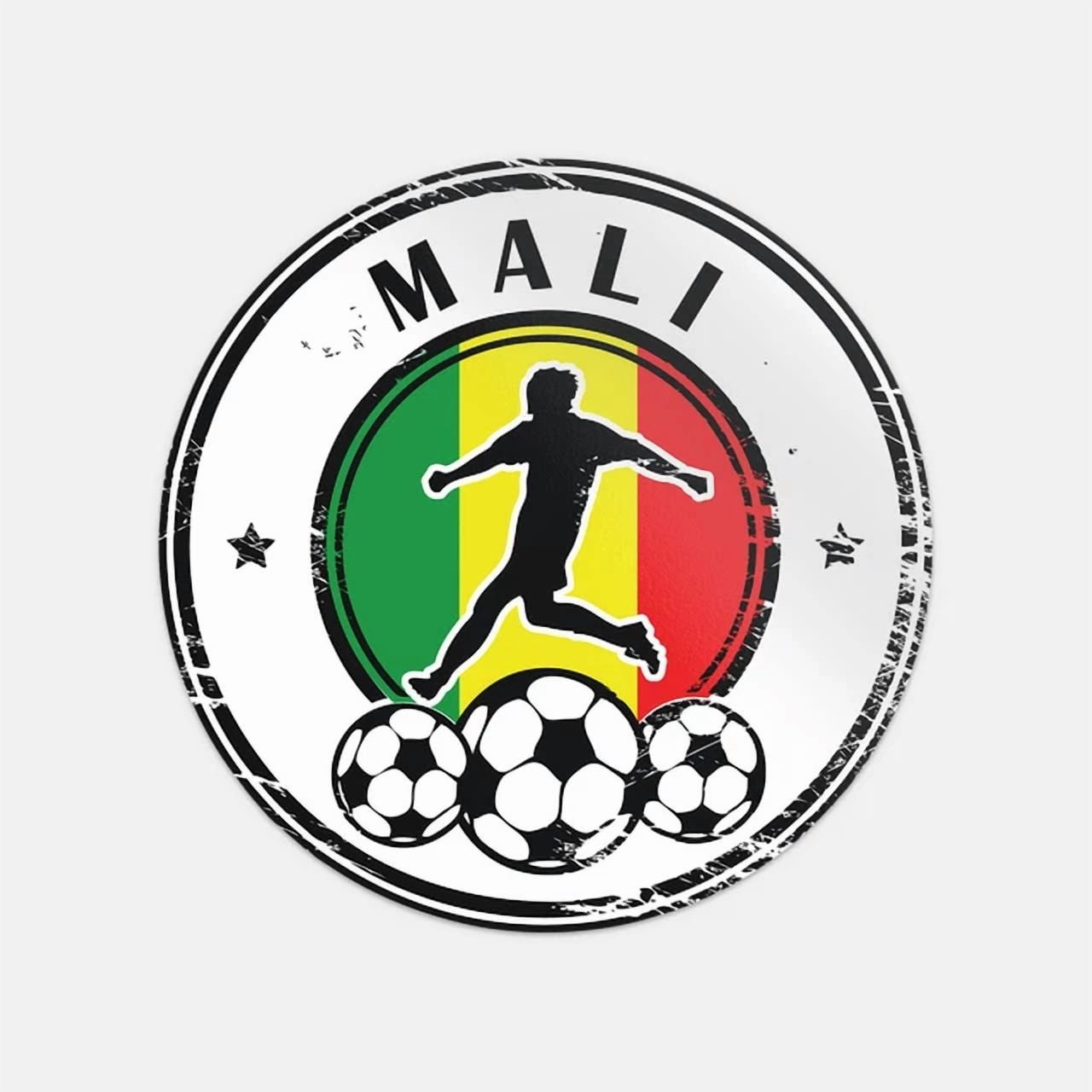 DOPASTICKER Grunge Football Soccer Mali Sport Sticker Decal Phone Decal ...