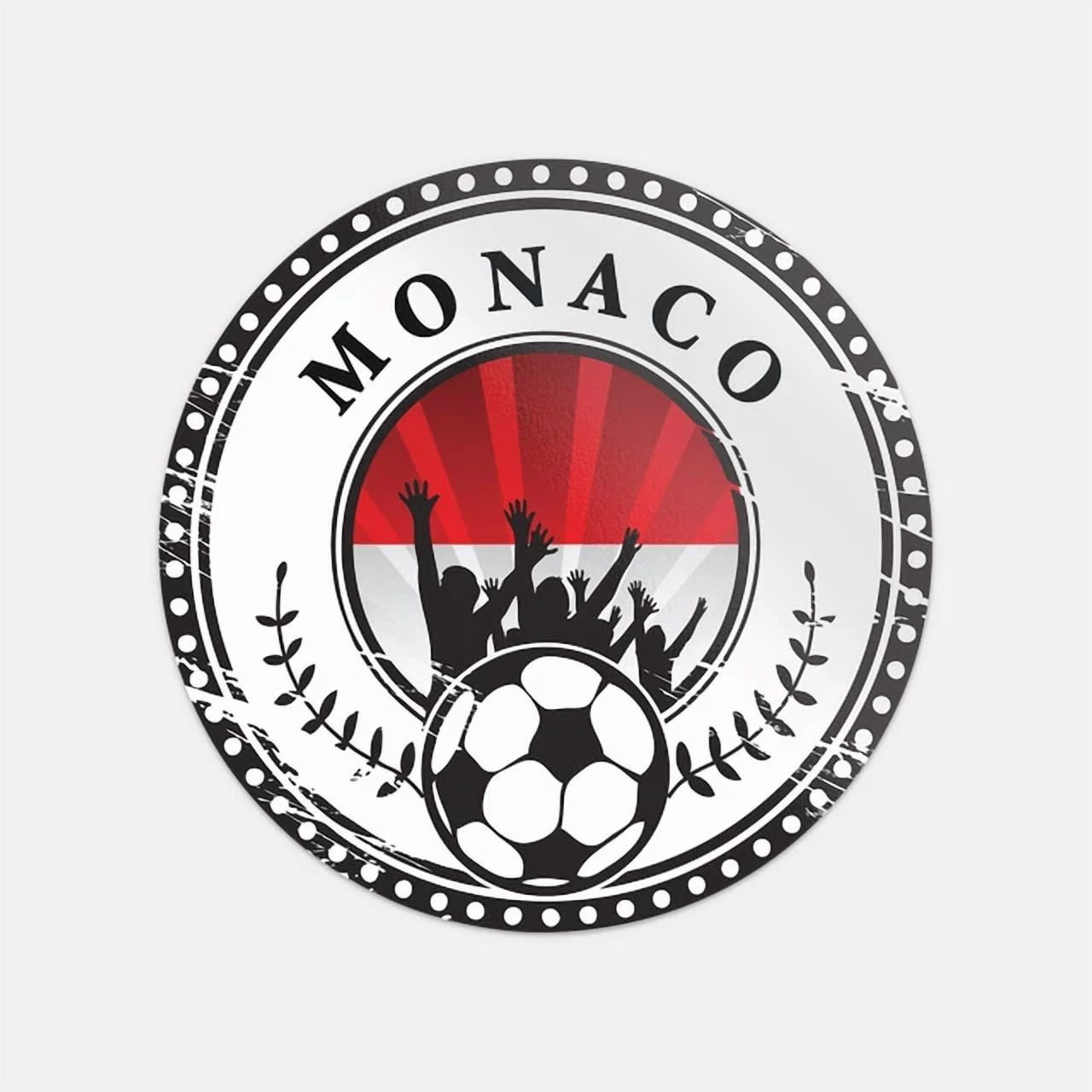 DOPASTICKER Grunge Football Soccer Monaco Sport Sticker Decal Phone ...