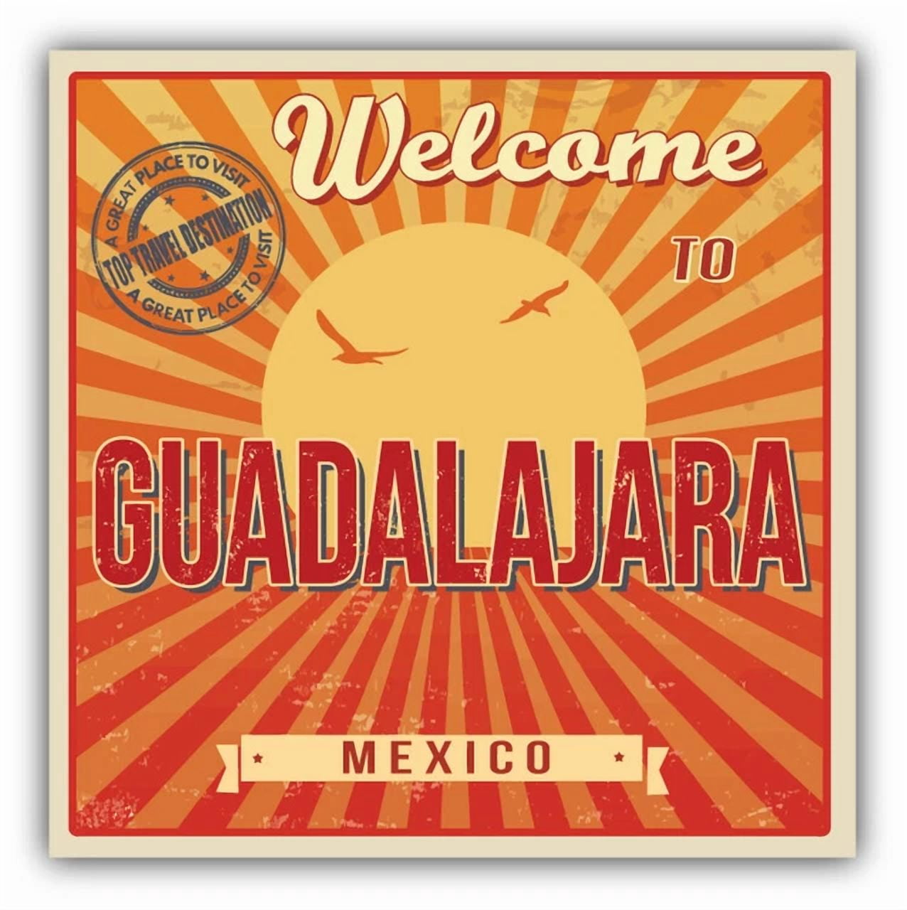 DOPASTICKER Guadalajara Mexico Grunge Welcome Label Sticker Decal Phone ...