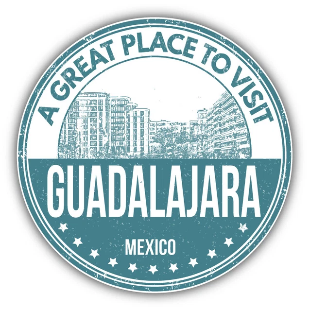 DOPASTICKER Guadalajara Mexico Travel Label Sticker Decal Phone Decal ...
