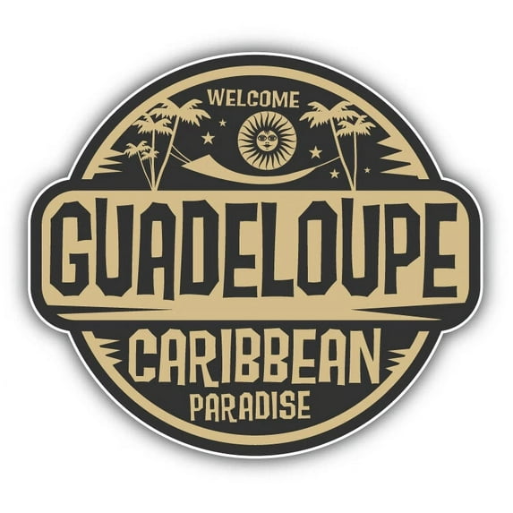 DOPASTICKER Guadeloupe Welcome Label Car Bumper Sticker, Best Birthday ...