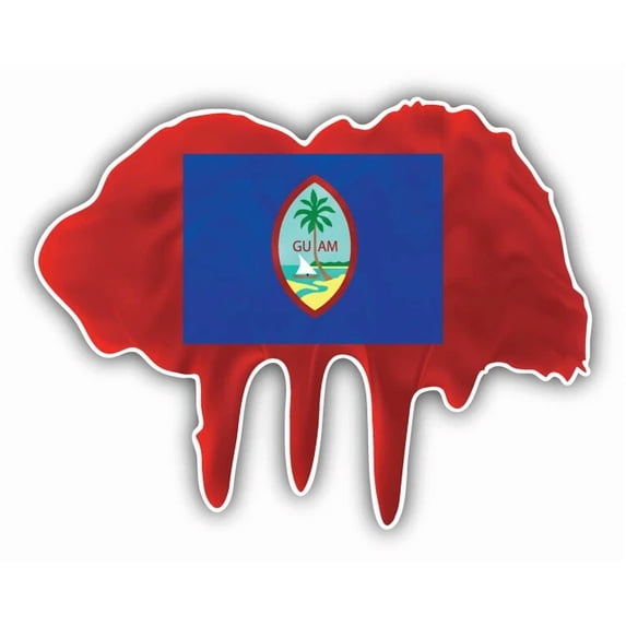 DOPASTICKER Guam Flag Blot Car Sticker Phone Water Bottle Stickers ...