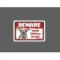 DOPASTICKER Guard Chihuahua Sticker Beware Warning Sticker Phone ...