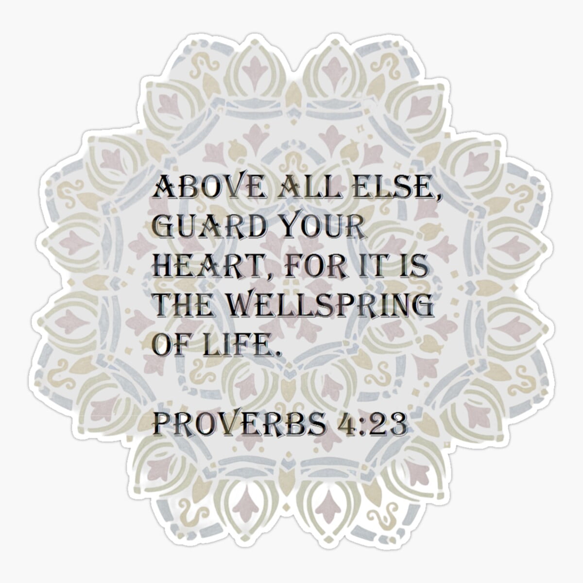 DOPASTICKER Guard Your Heart Bible Verse Sticker, Phone Sticker Car ...