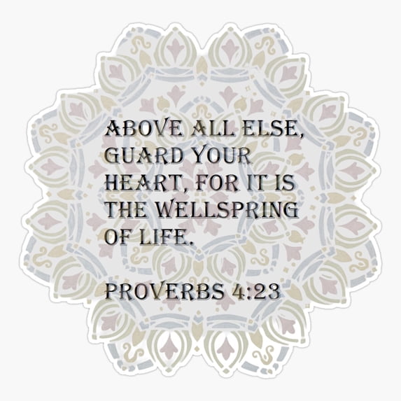 DOPASTICKER Guard Your Heart Bible Verse Sticker, Phone Sticker Car ...