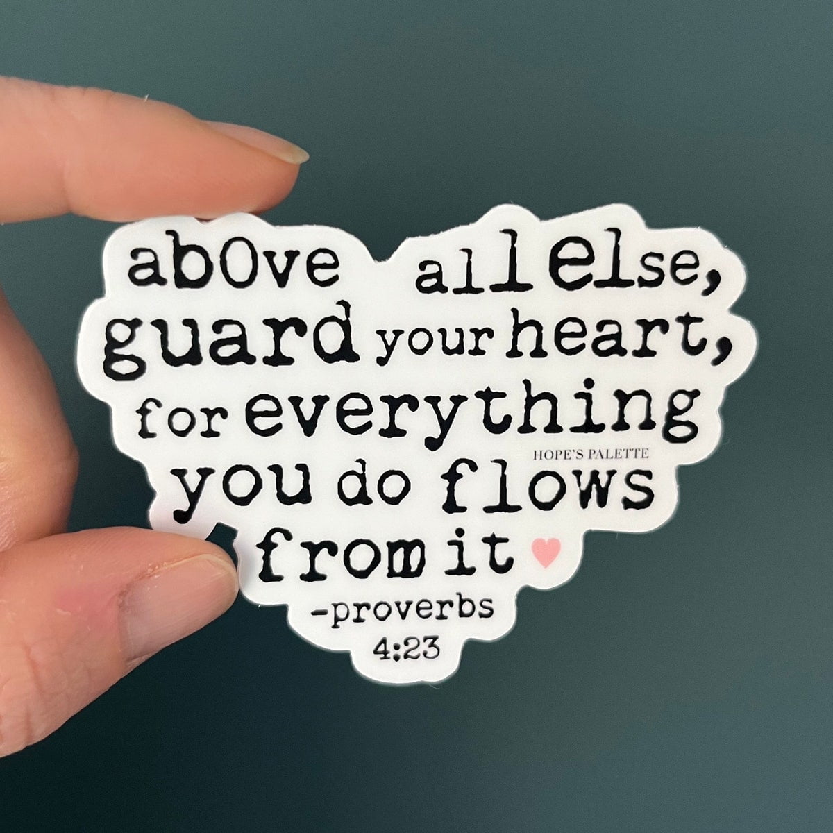 DOPASTICKER Guard Your Heart Proverbs 4:23 Bible Verse Heart ...