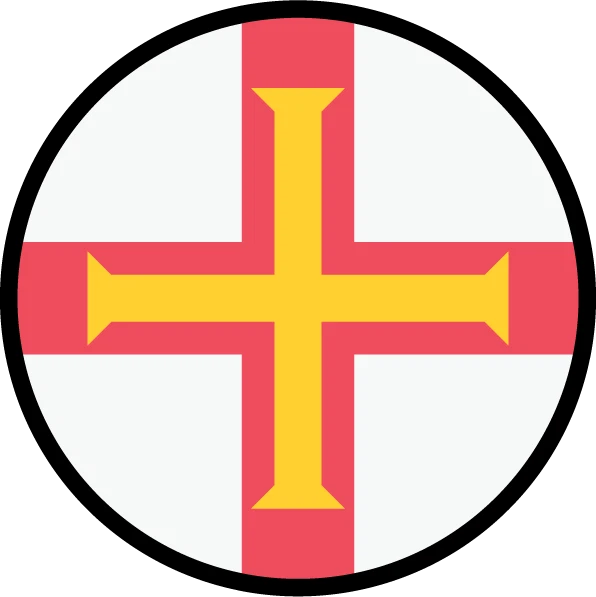 DOPASTICKER Guernsey Flag Circle Sticker Decal Phone Decal Water Bottle ...