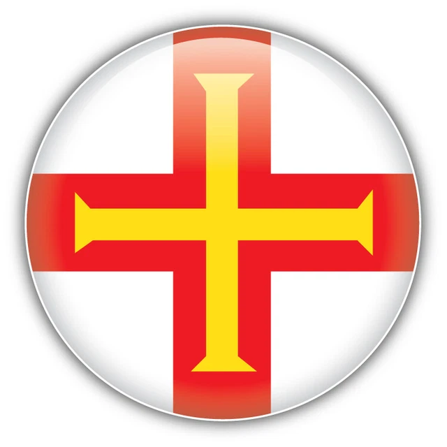 DOPASTICKER Guernsey Flag Sticker Decal Phone Decal Water Bottle ...