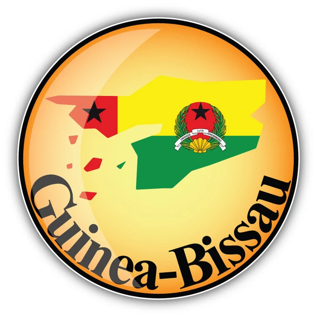 DOPASTICKER Guinea Bissau Map Flag Label Sticker Decal Phone Decal ...