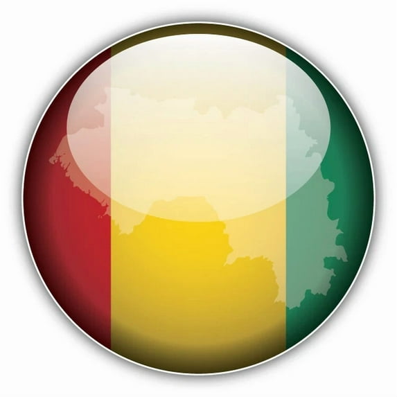 DOPASTICKER Guinea Map Flag Label Car Sticker Phone Water Bottle ...