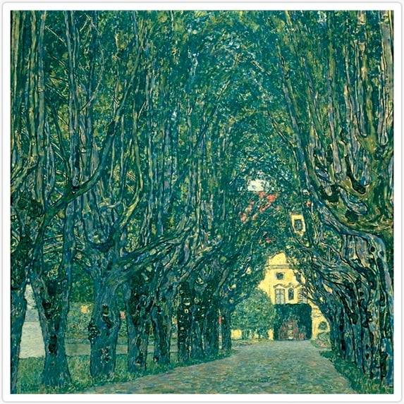 DOPASTICKER Gustav Klimt : Vintage 1917 Alley In Front Of Castle ...