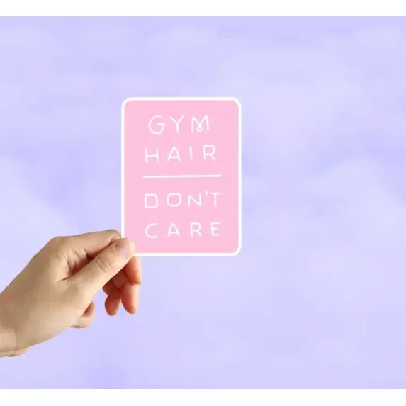 DOPASTICKER Gym Hair Don'T Care Sticker Fitness Sticker Phone Decal ...