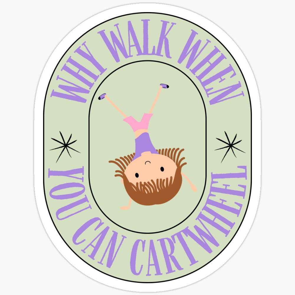 DOPASTICKER Gymnastics Girl Cartwheel Gift You - Phone Stickers ...