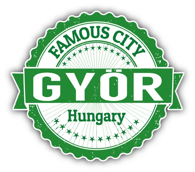 DOPASTICKER Gyor City Hungary Grunge Travel Sticker Decal Phone Decal ...