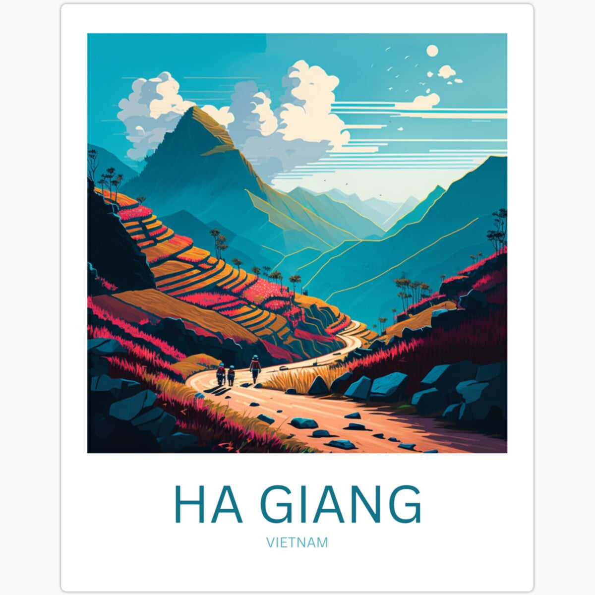 DOPASTICKER Ha Giang, Vietnam Sticker Decorative Laptop, Phone Stickers ...