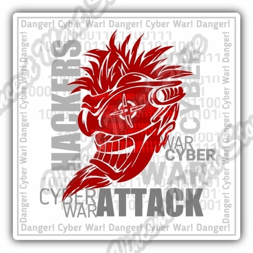 DOPASTICKER Hacker Attack Cyber War Danger Internet Gift Car Sticker ...