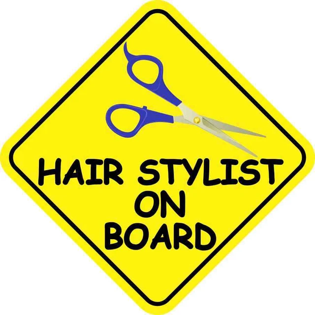 DOPASTICKER Hair Stylist On Board Sticker Phone Sticker, Latop Sticker ...