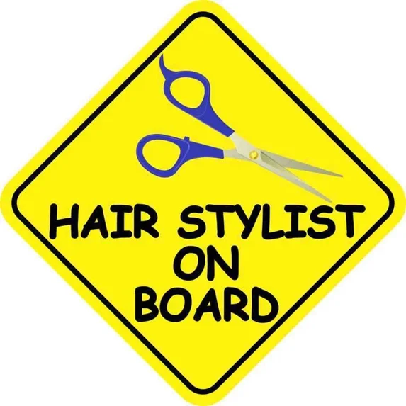 DOPASTICKER Hair Stylist On Board Sticker Phone Sticker, Latop Sticker ...