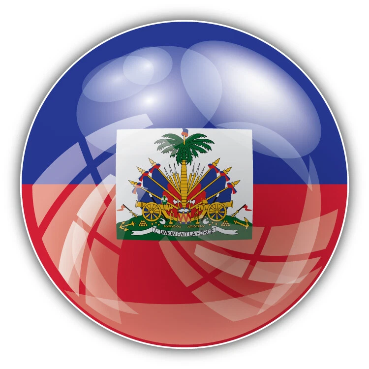 DOPASTICKER Haiti Flag Glossy Car Bumper Sticker Decal Gift You ...