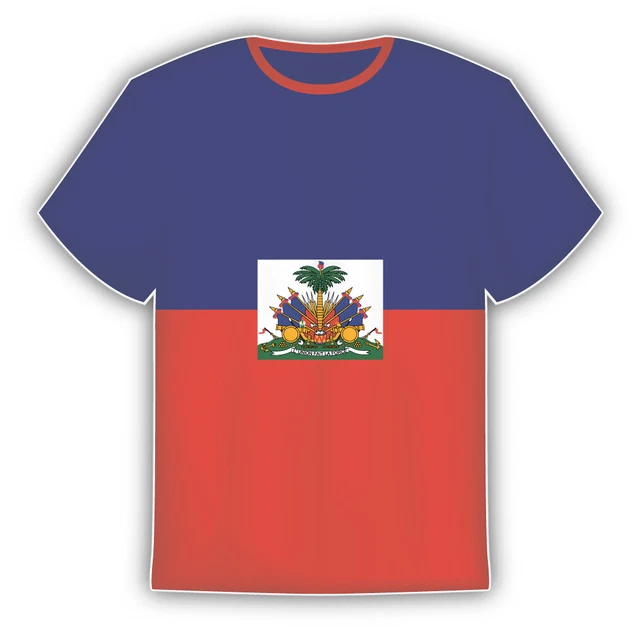 DOPASTICKER Haiti Flag Sticker In The Form Of T Shirt Sticker Phone ...