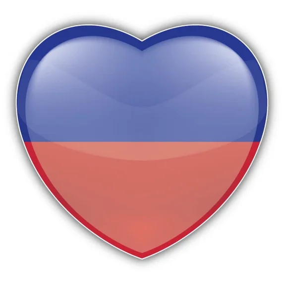 DOPASTICKER Haiti Heart Flag Sticker Decal Phone Decal Water Bottle ...