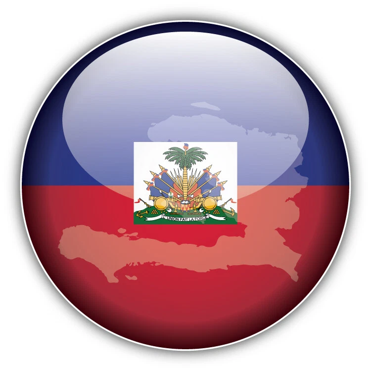 DOPASTICKER Haiti Map Flag Sticker Decal Phone Decal Water Bottle ...