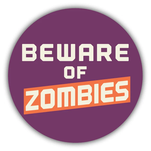 DOPASTICKER Hal.Low.Een Beware Of Zombies Retro Car Sticker Phone Water ...