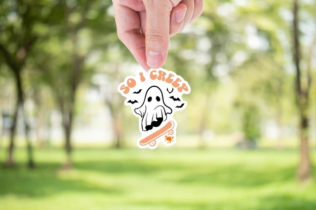 DOPASTICKER Hal.Low.Een Sticker, Ghost Sticker, Kindle Stickers ...