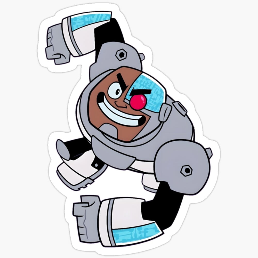 DOPASTICKER Half Human Half Machine Sticker Phone Sticker, Latop ...