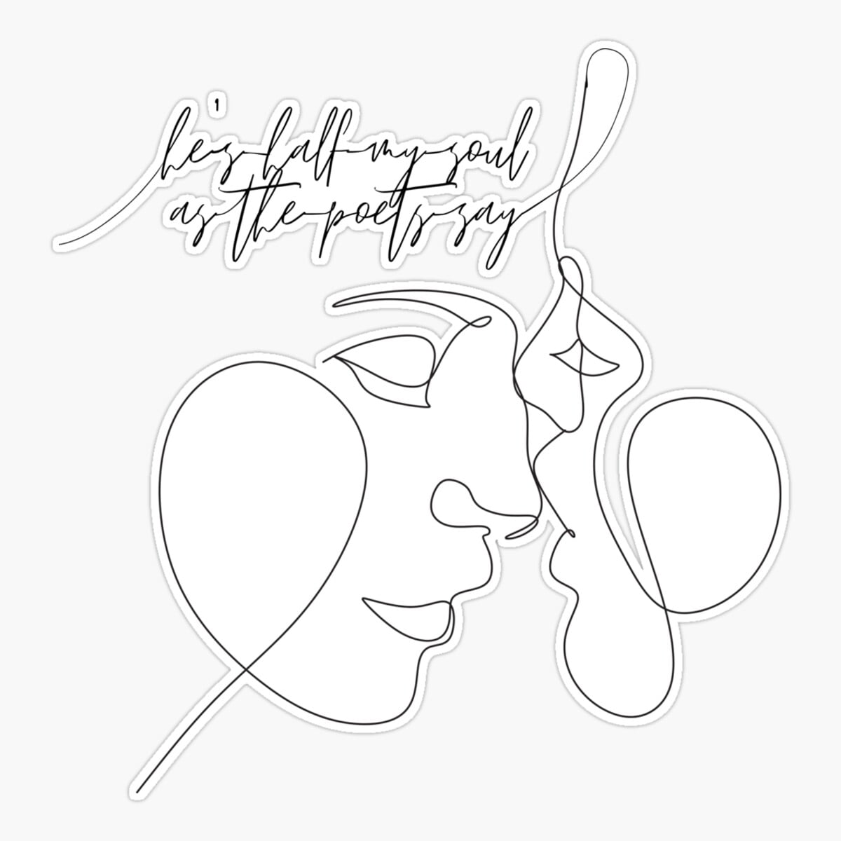 DOPASTICKER Half My Soul Sticker, Phone Sticker Car Stickers, Birthday ...