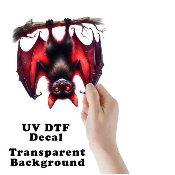 DOPASTICKER Hallo.Ween Red Vampire Bat Sticker - Design Preview Only ...