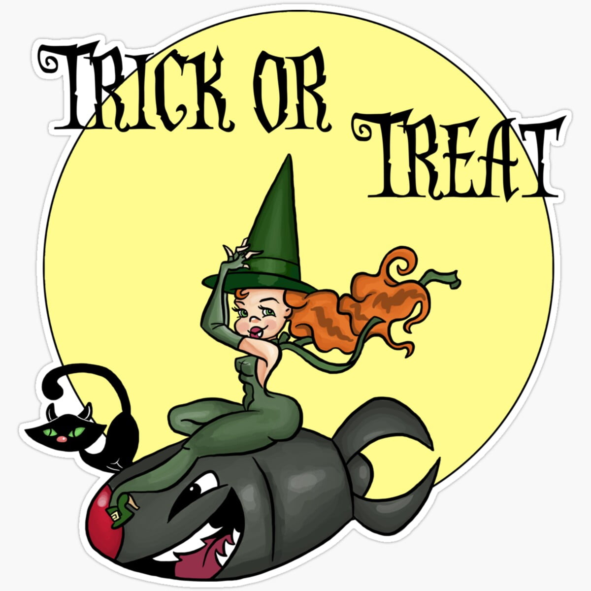 DOPASTICKER Hallo.Ween Witc.H Nose Art Sticker Decorative Laptop, Phone ...