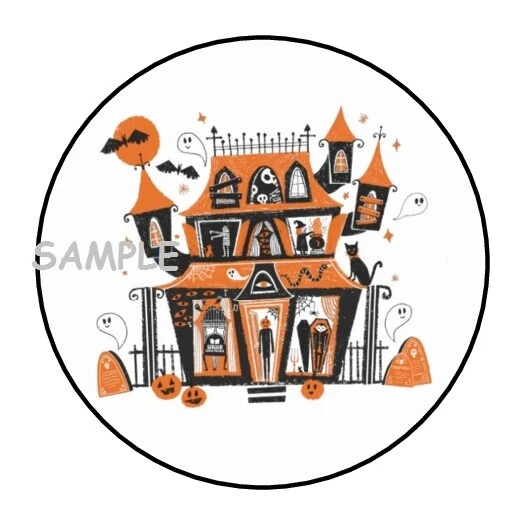 DOPASTICKER Halloween Haunted House Stickers Party Favor Phone Decal ...