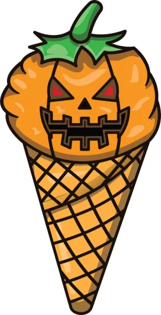 DOPASTICKER Halloween Sticker Jack O Lantern Orange Pumpkin Ice Cream ...