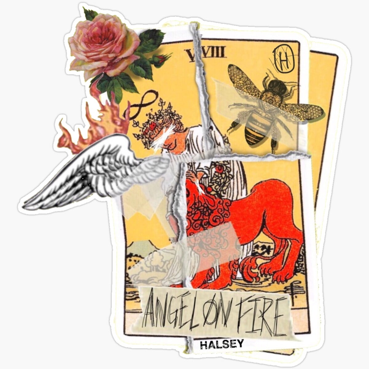 DOPASTICKER Halsey Hfk Tarot Card, Angel On Fire (Se.Lf Designed,Fan ...
