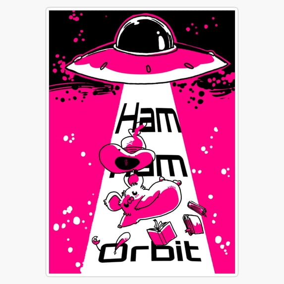 DOPASTICKER Ham Ham Orbit Sticker, Phone Sticker Car Stickers, Birthday ...