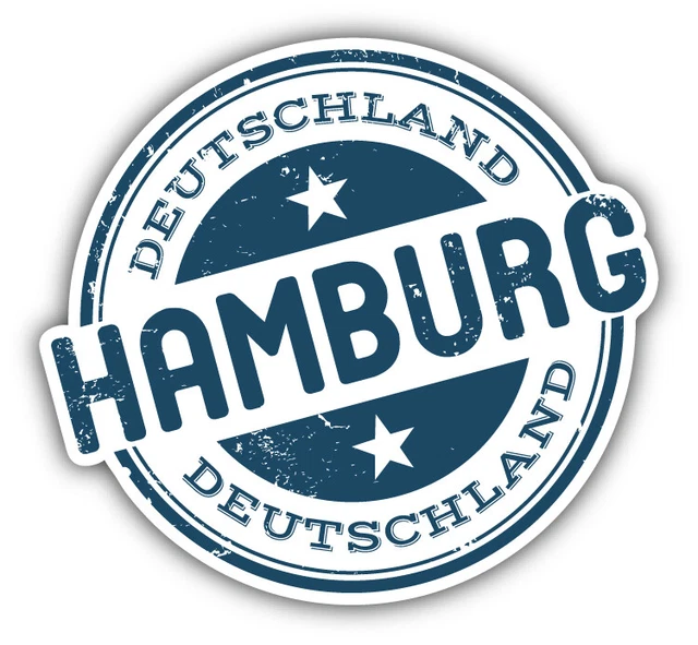 DOPASTICKER Hamburg City Germany Grunge Sticker Decal Phone Decal Water ...