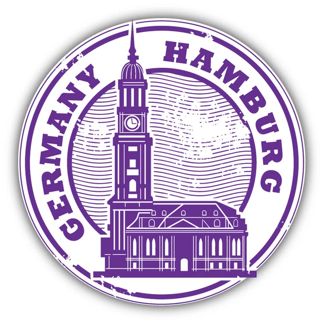 DOPASTICKER Hamburg City Germany Rubber Sticker Decal Phone Decal Water ...