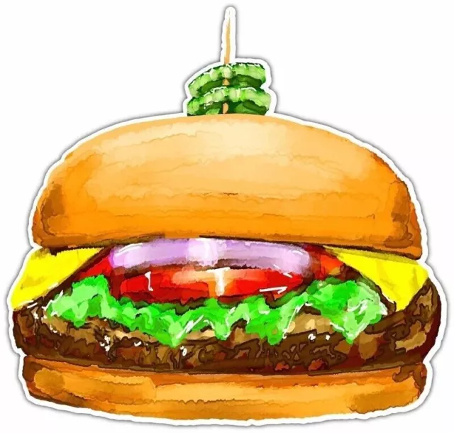 DOPASTICKER Hamburger Burger Fast Food Sandwich Car Sticker Decal Phone ...