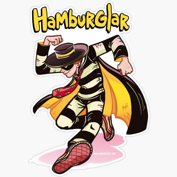 DOPASTICKER Hamburglar - Circle Jerks Logo Style Sticker Decorative ...