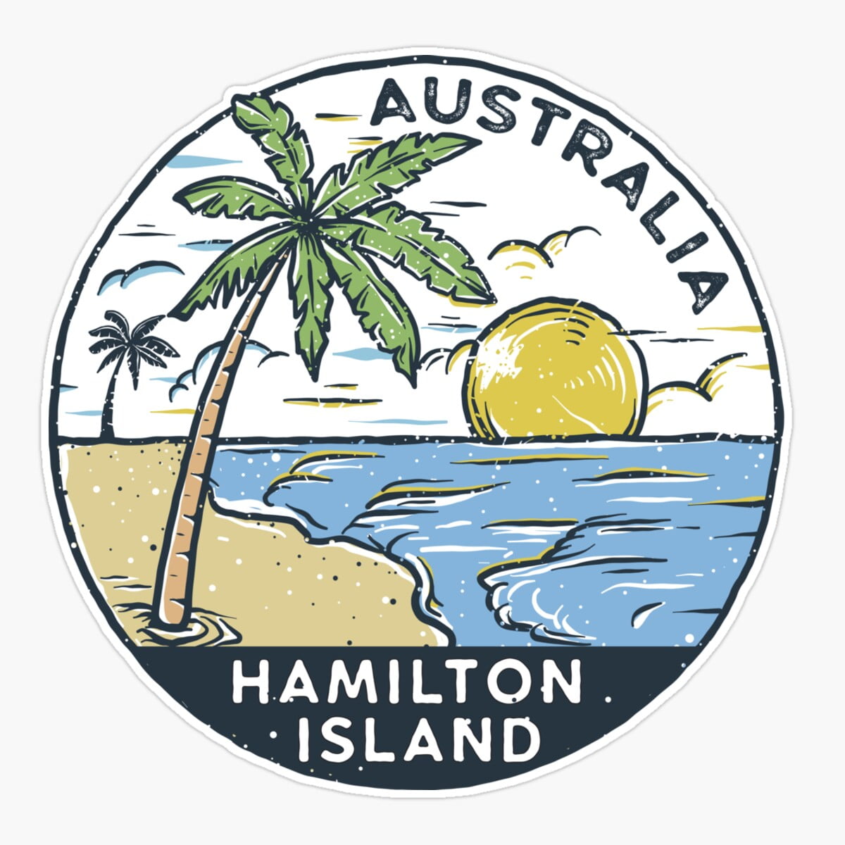 DOPASTICKER Hamilton Island Australia Sticker, Phone Sticker Car ...