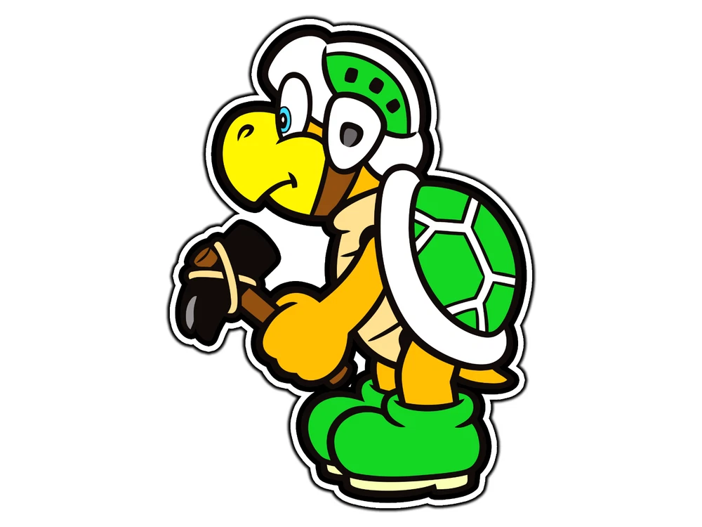 DOPASTICKER Hammer Bro 2D Sticker Decal Phone Decal Water Bottle ...