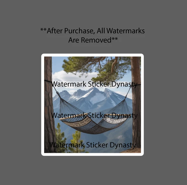 DOPASTICKER Hammock Sticker Mountain View Travel Nature Sticker Phone ...