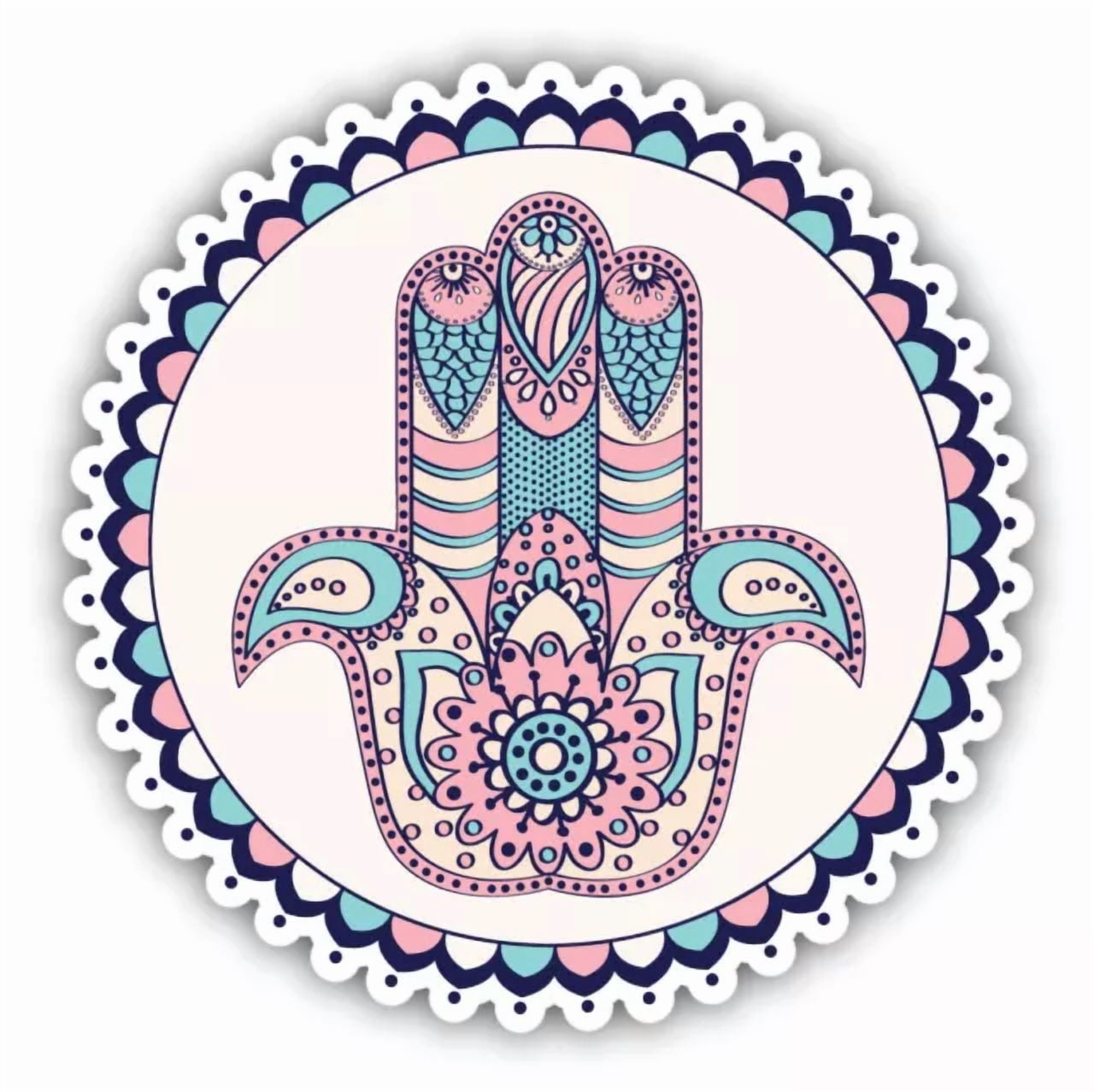 DOPASTICKER Hamsa Hand Of Fatima Rose Sticker Phone Water Bottle ...