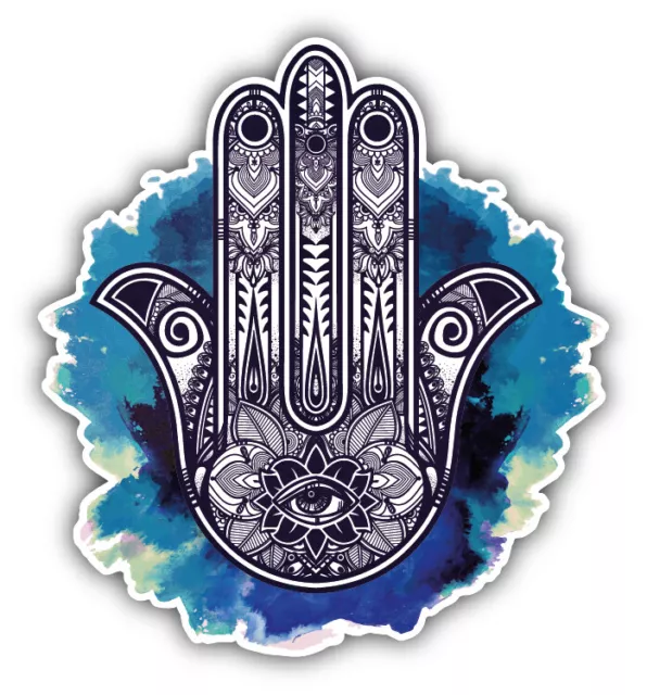 DOPASTICKER Hamsa Hand Of Fatima Watercolor Sticker Decal Phone Decal ...