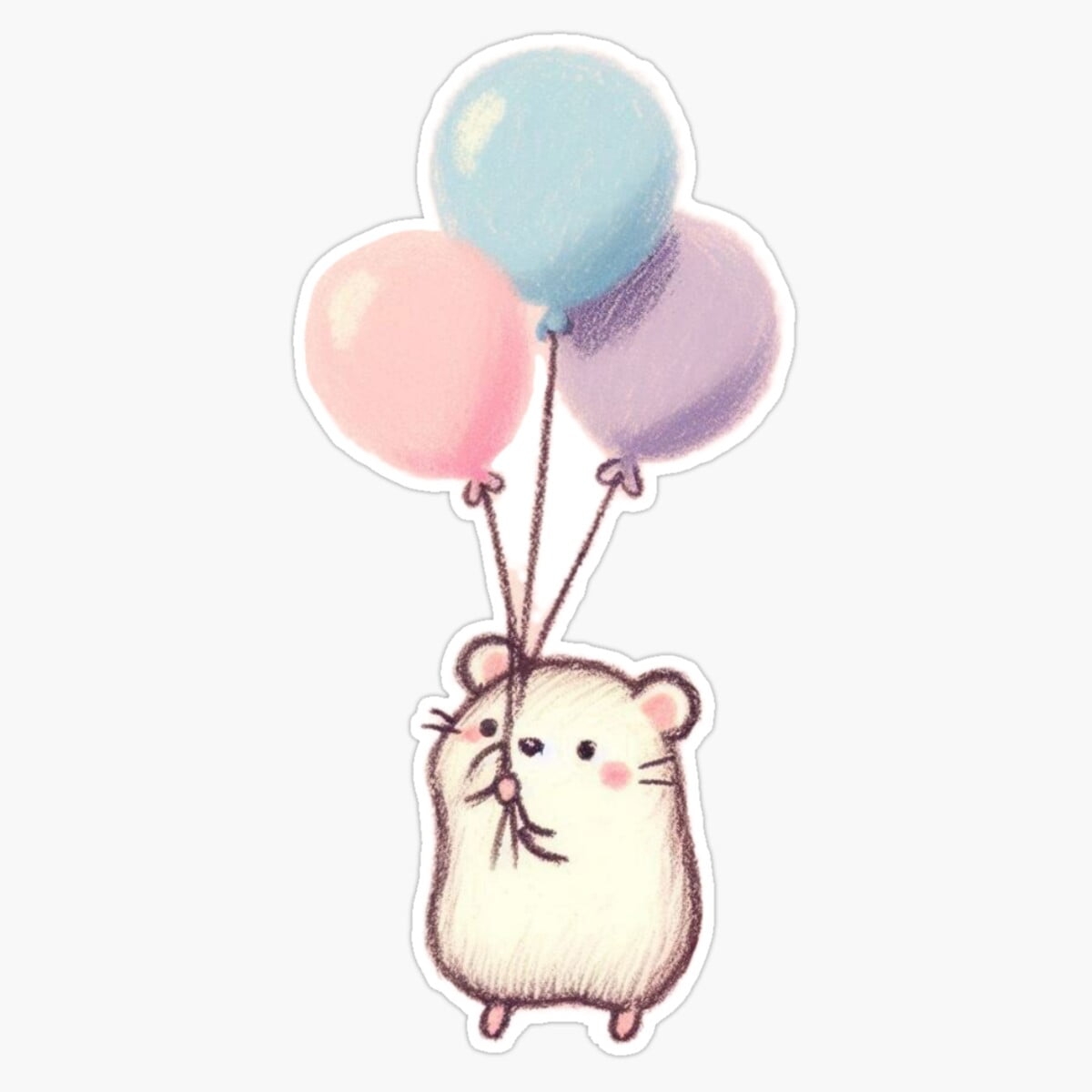 DOPASTICKER Hamster Balloons Sticker, Phone Sticker Car Stickers ...