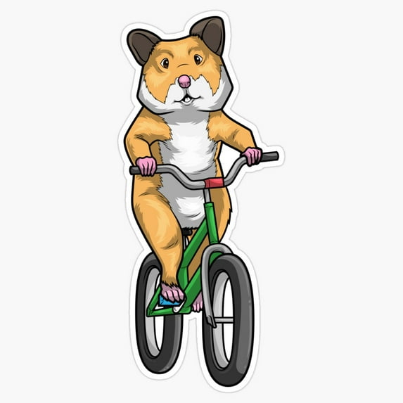 DOPASTICKER Hamster Bicycle Sticker, Phone Sticker Water Bottle Sticker ...