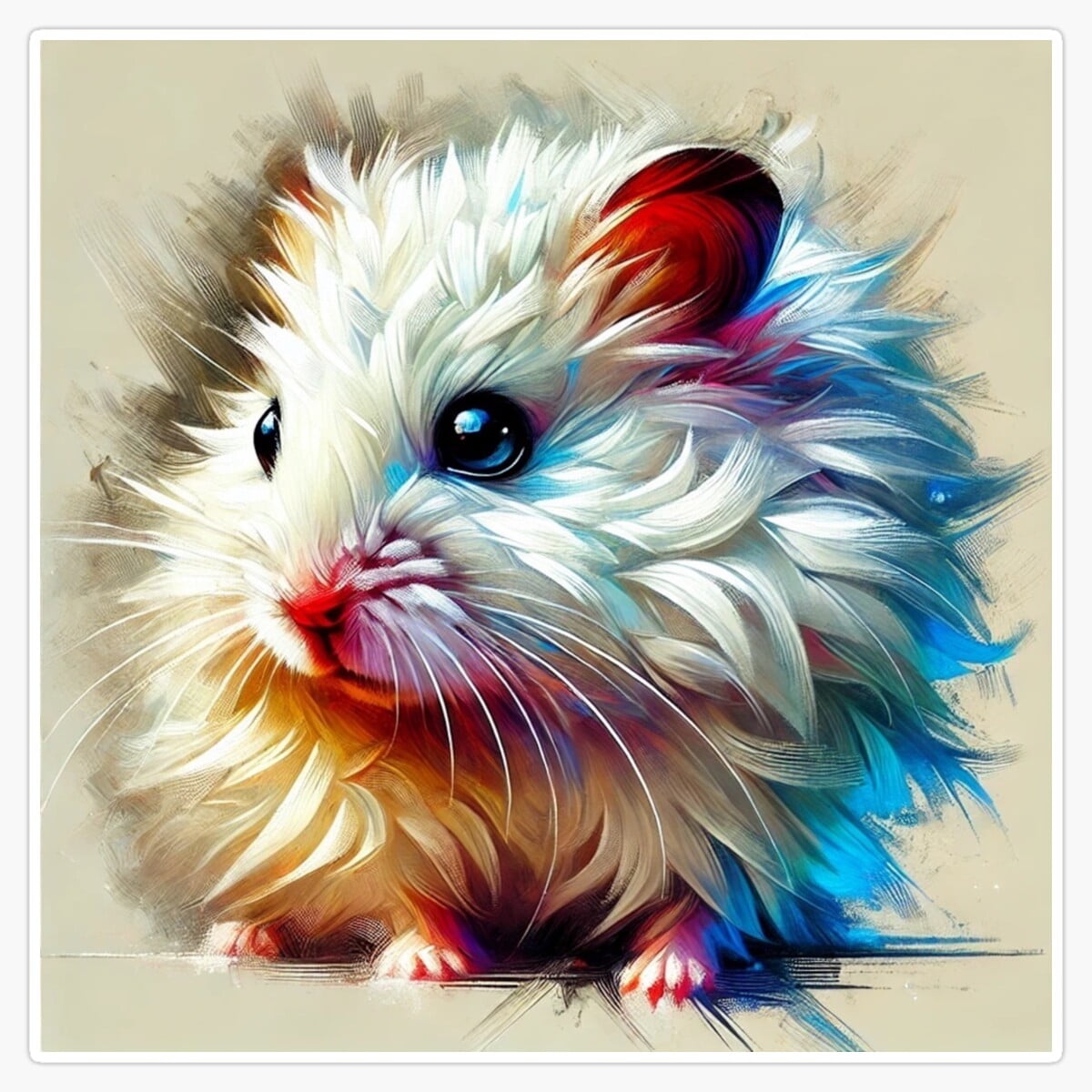 DOPASTICKER Hamster Eyes, A Touching Gaze Sticker, Phone Sticker Car ...