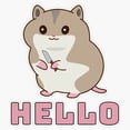 DOPASTICKER Hamster Hello Sticker, Phone Sticker Car Stickers, Birthday ...