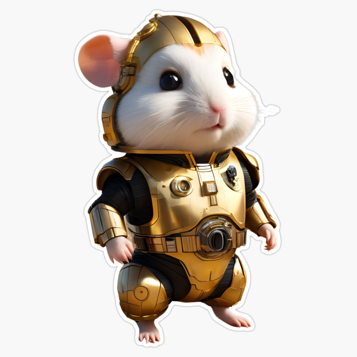 DOPASTICKER Hamster Robot Sticker, Phone Sticker Water Bottle Sticker ...